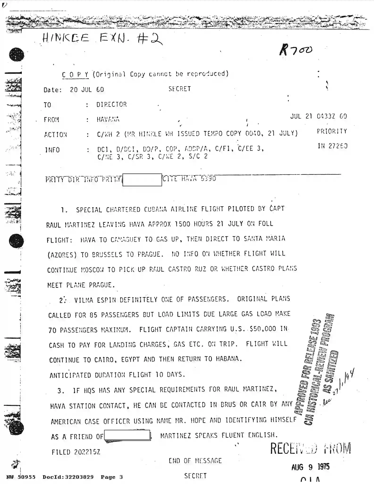 TESTIMONY OF EDWARD H. HINKLE (157-10011-10061)